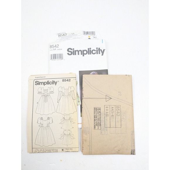 Simplicity | Dresses | Simplicity Sewing Pattern 8542 Girls Dresses ...